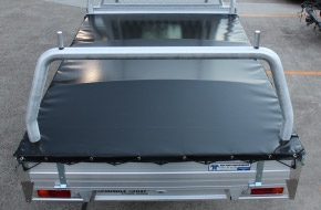 Tonneau Cover Trimmed around Rear Rack - Tip Top Equipment
